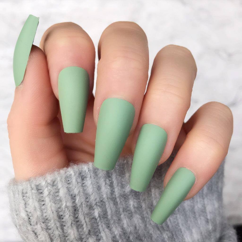 Sage Matte Midi Coffin – doobysnailsltd